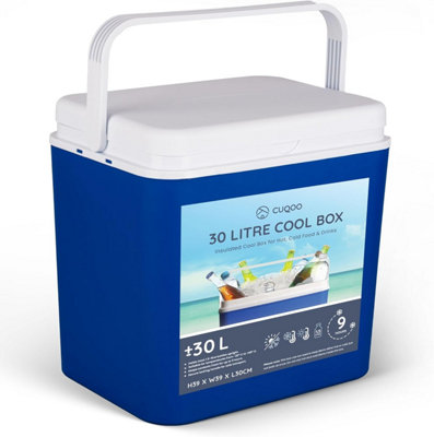 CUQOO 30L Cool Box Portable Insulated Ice Box for Camping Beach Travel ...