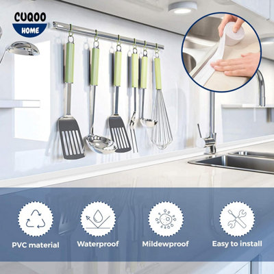 CUQOO 38mm Self Adhesive Bathroom Sealant Tape Waterproof Caulk Strip ...