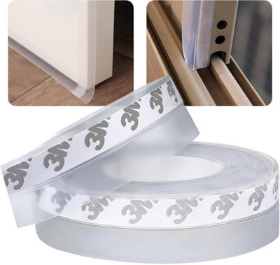 CUQOO Silicone Seal Strip in Clear 10M/33ft Weatherproof Adhesive ...