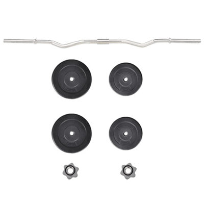 CURL BAR WITH WEIGHTS 30KG WORKOUT FITNESS GYM ESSENTIAL