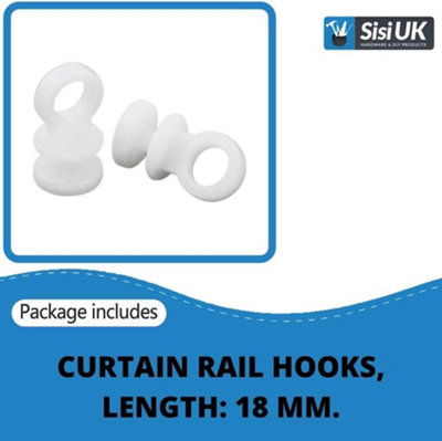 Curtain Rail Slider Hooks Rollers Curtain Track Glider Hook Integra ...