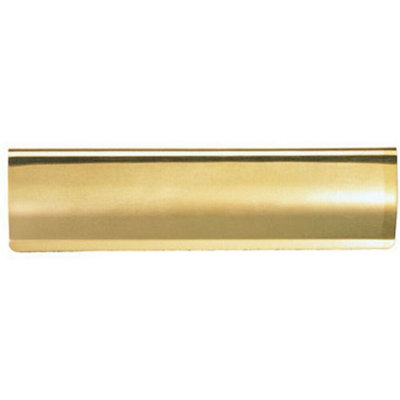 Curved Letterbox Cover Interior Letter Tidy Flap 280 x 78mm Polished Brass