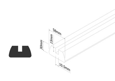 CURVED OAK RAILS FOR GLASS HANDRAIL AND BASE RAIL SET (H)58MM (W)58MM ...