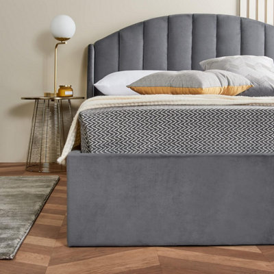 Curved Ottoman Bed With Mattress Single Small Double Storage Bed