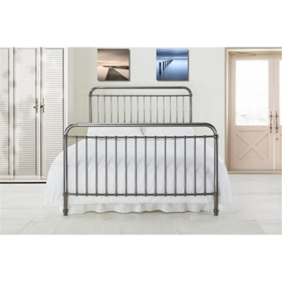 Curved Tubular Black Nickel Metal Bed Frame - King 5ft | DIY at B&Q