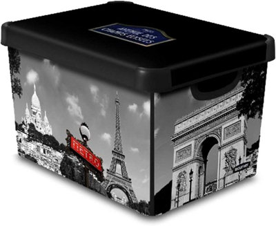 Curver 22L Deco Paris Themed Storage Boxes