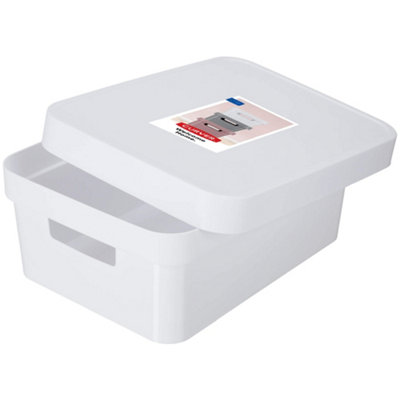 Curver Infinity White Plastic Storage Box with Lid 27 x 36.3 x 13.8 cm ...