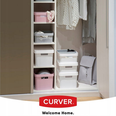 Curver Infinity White Plastic Storage Box with Lid 27 x 36.3 x 13.8 cm ...