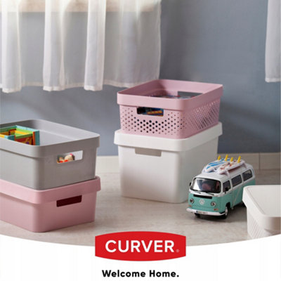 Curver Infinity White Plastic Storage Box with Lid 27 x 36.3 x 13.8 cm ...