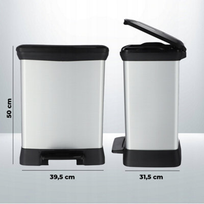 CURVER Pedal Bin Metal Appearance Polypropylene 30 L