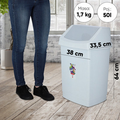 Curver waste bin Plastic, Plastic, 38 x 33.5 x 64 cm granite (50 L)