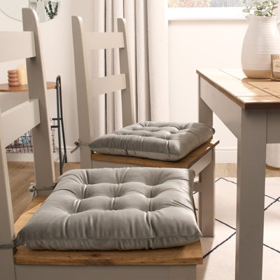 Cushion Seat Pads 2 Pack Matte Velvet Dining Chair Riser Booster ...