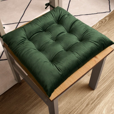 Velvet dining chair cushions store