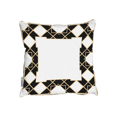 Cushions - Art Dco Diamond Border (Cushion) / 60cm x 60cm