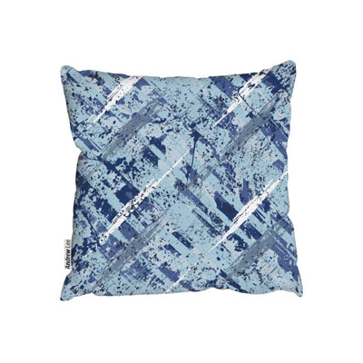 Cushions - Bold plaid pattern with wild crossing brushstrokes (Cushion ...