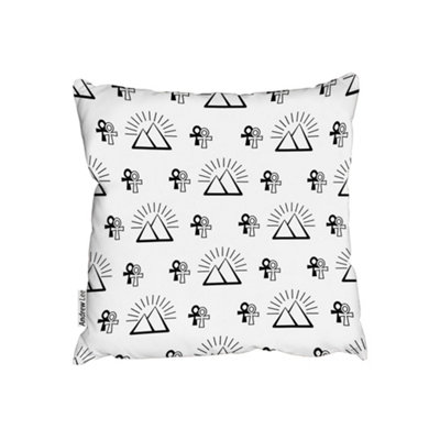 Cushions - Egyptian pyramid and ankh (Cushion) / 60cm x 60cm | DIY at B&Q