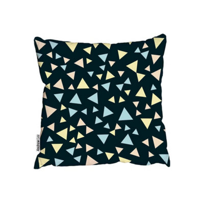 Cushions - Geometric pattern with different colour triangles (Cushion ...