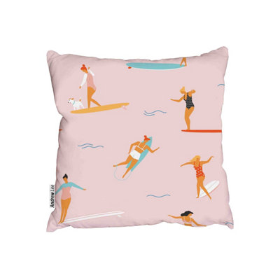Cushions - Girl surfers in bikini (Cushion) / 60cm x 60cm
