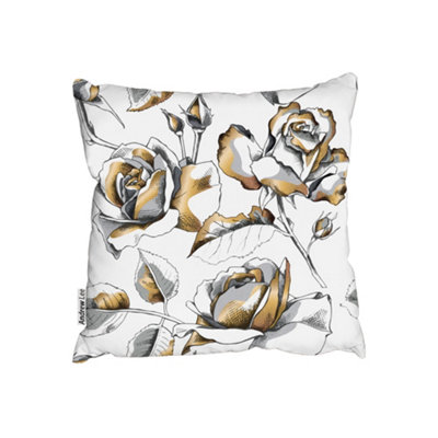 Cushions - Golden Roses (Cushion) / 60cm x 60cm