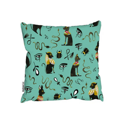 Cushions - Hand Painting Abstract, Ancient Egypt Horus Eye Signs ...