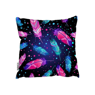 Cushions - Painted bird feathers (Cushion) / 60cm x 60cm