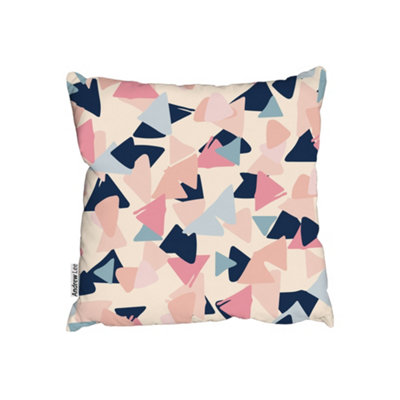 Cushions - Pastel Coloured Triangles (Cushion) / 45cm x 45cm