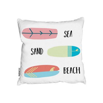 Cushions - Sea, Sand, Surf, Beach (Cushion) / 60cm x 60cm | DIY at B&Q