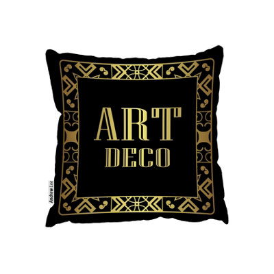 CUSHIONS - VINTAGE INVITATION FRAME IN ART DECO (CUSHION) / 45CM X 45CM