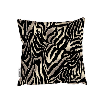 Cushions - Zebra gold and black animal print (Cushion) / 60cm x 60cm