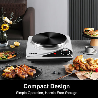 CUSIMAX PORTABLEELECTRIC COOKING PORTABLE SINGLE HOT PLATE 1500W, 2.3KG
