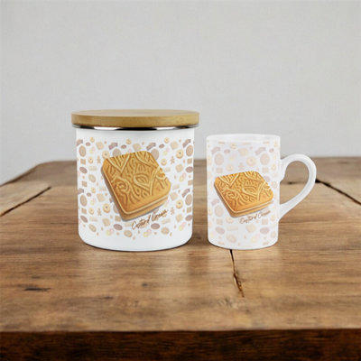 Custard Cream Mug & Canister Gift Set - Novelty Gifts for Foodies ...
