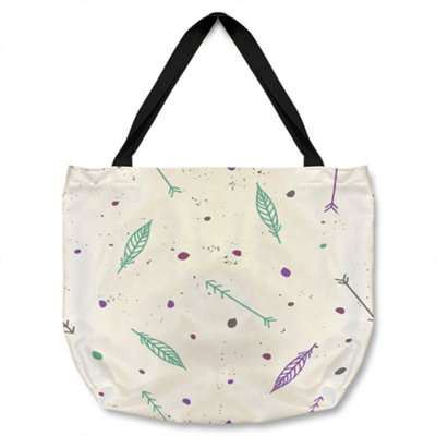 Cute Cartoon Feathers And Arrows In Boho Style Tote bat Designer Style