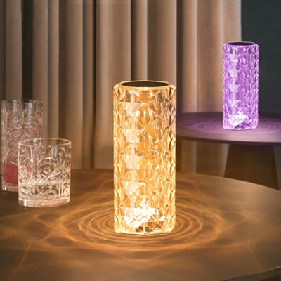 Cylinder 16 Colour RGB Touch Sensor Night Light Bedside Lamp