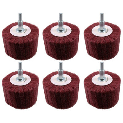 Cylinder Shaped Sanding Polishing Cleaning Mop 75mm Width 240 Grit 6mm ...