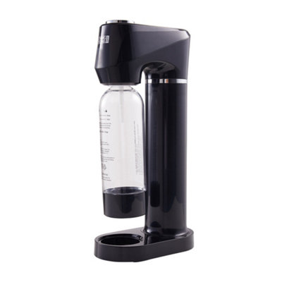 Cylinder Soda Maker Sparkling Water Machine with 1L Carbonating in Black