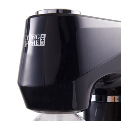 Cylinder Soda Maker Sparkling Water Machine with 1L Carbonating in Black