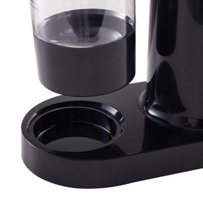 Cylinder Soda Maker Sparkling Water Machine with 1L Carbonating in Black