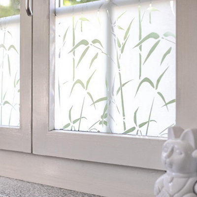 d-c-fix Bamboo 90cm x 1.5m Static Cling Vinyl Window Film for Privacy ...