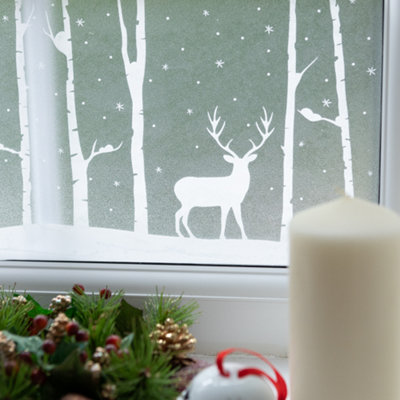 d-c-fix Birch Woods 20cm x 1.5m Premium Static Cling Vinyl Window Film ...