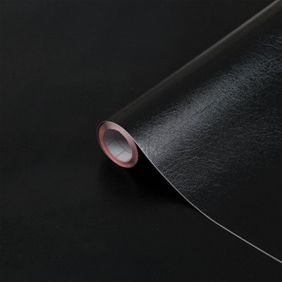 D-c-fix Black Leather Effect (5287) Sticky Back Furniture Wrap Vinyl (W ...