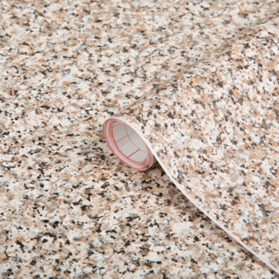 d-c-fix Brown Granite Self Adhesive Vinyl Sticky Back Plastic Film Wrap ...