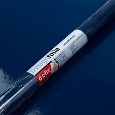 D-c-fix Gloss Navy (8189) Sticky Back Furniture Wrap (L)200cm (W)67.5cm