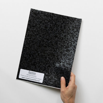 d-c-fix Granite Black Self Adhesive Vinyl Wrap Film for Kitchen Doors ...