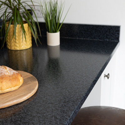 d-c-fix Granite Black Self Adhesive Vinyl Wrap Film for Kitchen ...