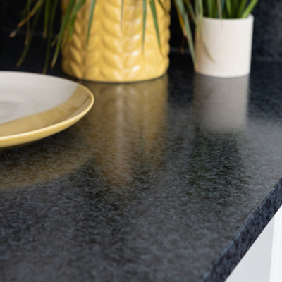 d-c-fix Granite Black Self Adhesive Vinyl Wrap Film for Kitchen ...