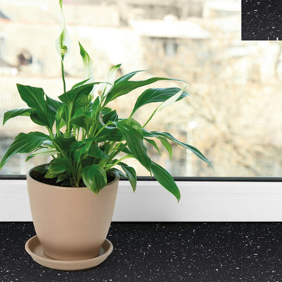 D-c-fix Granite Gloss Black (5385) Sticky Back Furniture Wrap (L)200cm ...