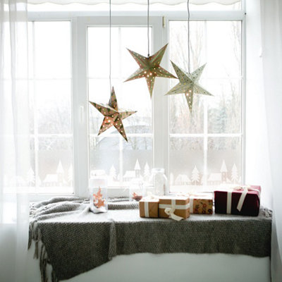 d-c-fix Homes Premium Static Cling Christmas Window Film Border for ...