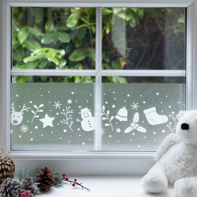 d-c-fix Joy Premium Static Cling Christmas Window Film Border for Décor ...