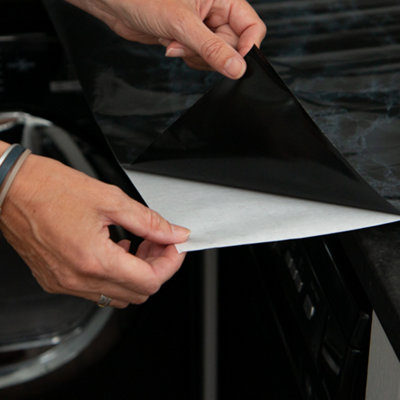 d-c-fix Marble Black Self Adhesive Vinyl Wrap Film for Kitchen Worktops ...