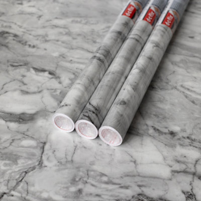d-c-fix Marble Romeo Grey Self Adhesive Vinyl Wrap Film for Kitchen ...
